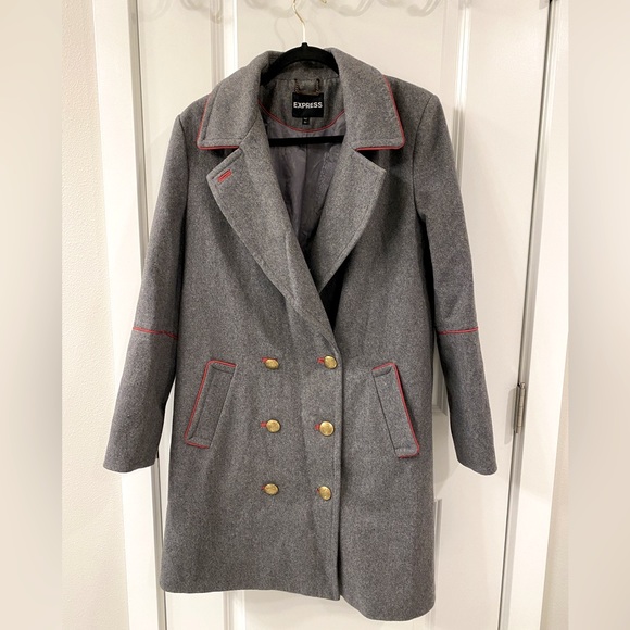 Express | Jackets & Coats | Gray Long Winter Coat Express Large | Poshmark
